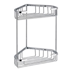 Gedy 2483 By Nameek's Wire Chrome Wire Corner Shower Basket - TheBathOutlet