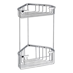 Gedy 2483 By Nameek's Wire Chrome Wire Corner Shower Basket - TheBathOutlet