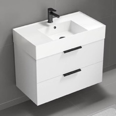 Nameeks SHARP10 By Nameek's Sharp 32" Bathroom Vanity, Modern, Wall ...