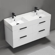 Nameeks DERIN94 By Nameek's Derin Floating Double Bathroom Vanity ...