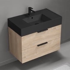 Nameeks SHARP21 By Nameek's Sharp Modern Bathroom Vanity With Black ...