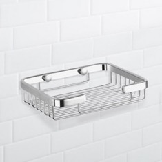 Gedy 2483 By Nameek's Wire Chrome Wire Corner Shower Basket - TheBathOutlet