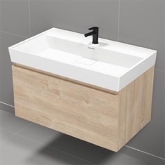 Nameeks SHARP21 By Nameek's Sharp Modern Bathroom Vanity With Black ...