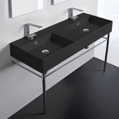 Scarabeo 5143-49-CON2 By Nameek's Teorema 2 Modern Double Console Sink ...