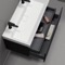 Nameeks SHARP33 By Nameek's Sharp Double Floating Black Bathroom Vanity ...
