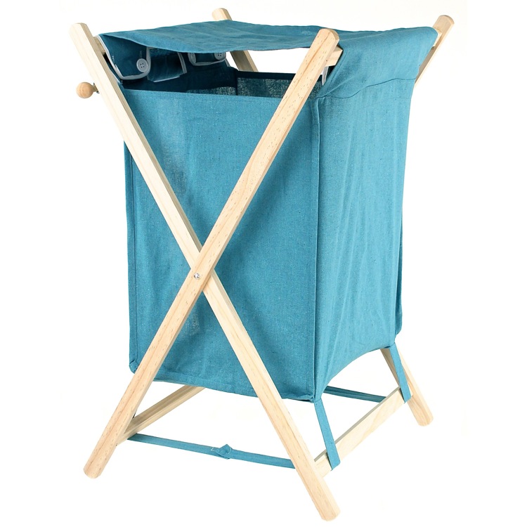 Gedy BU38-11 By Nameek's Bubo Light Blue Laundry Basket - TheBathOutlet