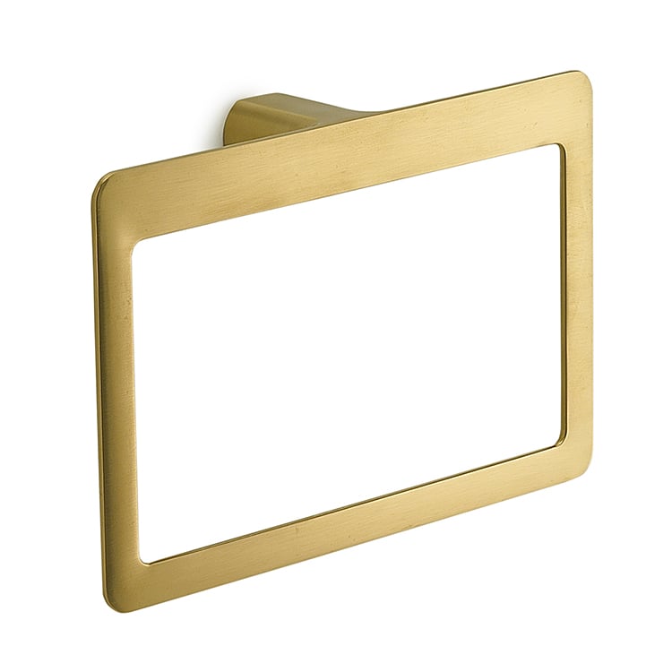 Gedy PI70-88 By Nameek's Pirenei Modern Square Matte Gold Towel Ring ...