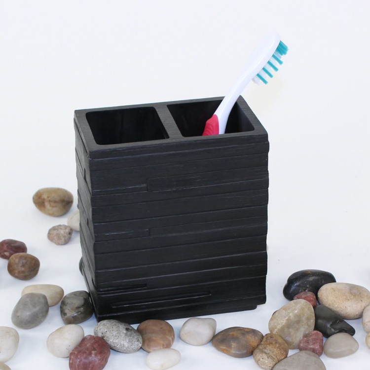Gedy QU98-14 By Nameek's Quadrotto Square Black Toothbrush Holder ...