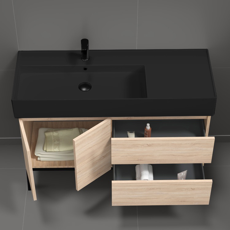 Nameeks BLOCK93 By Nameek's Block 48" Free Standing Bathroom Vanity ...