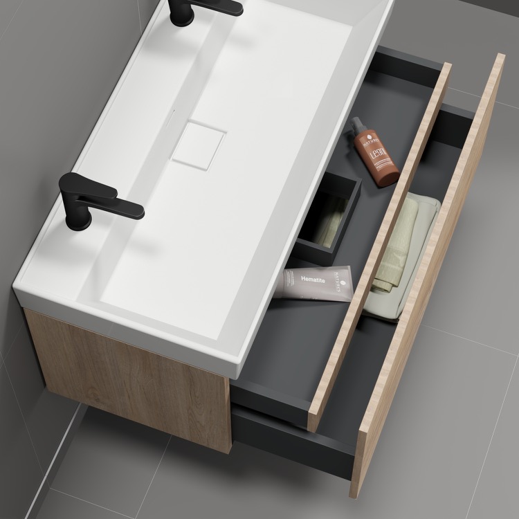 Nameeks SHARP31 By Nameek's Sharp Double Bathroom Vanity, Floating ...