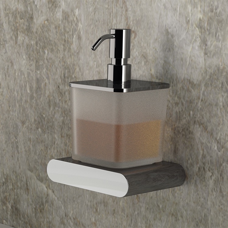 Remer LN13 By Nameek s Lounge Frosted Glass And Brass Wall Mounted Soap Remer LN13 By Nameek s Lounge Frosted Glass And Brass Wall Mounted Soap