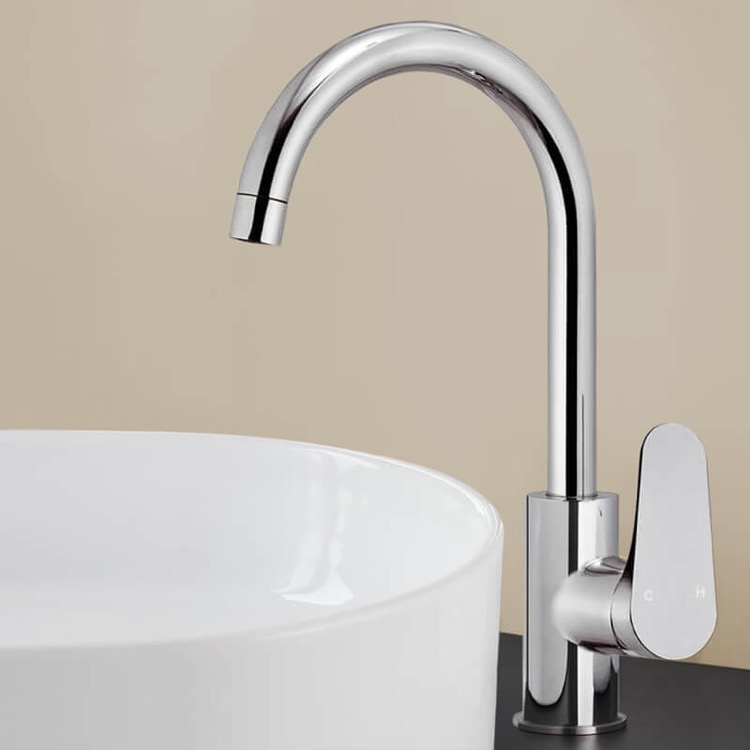 Remer L72USNL-CR By Nameek's Class Line Chrome Round Vessel Sink Faucet ...