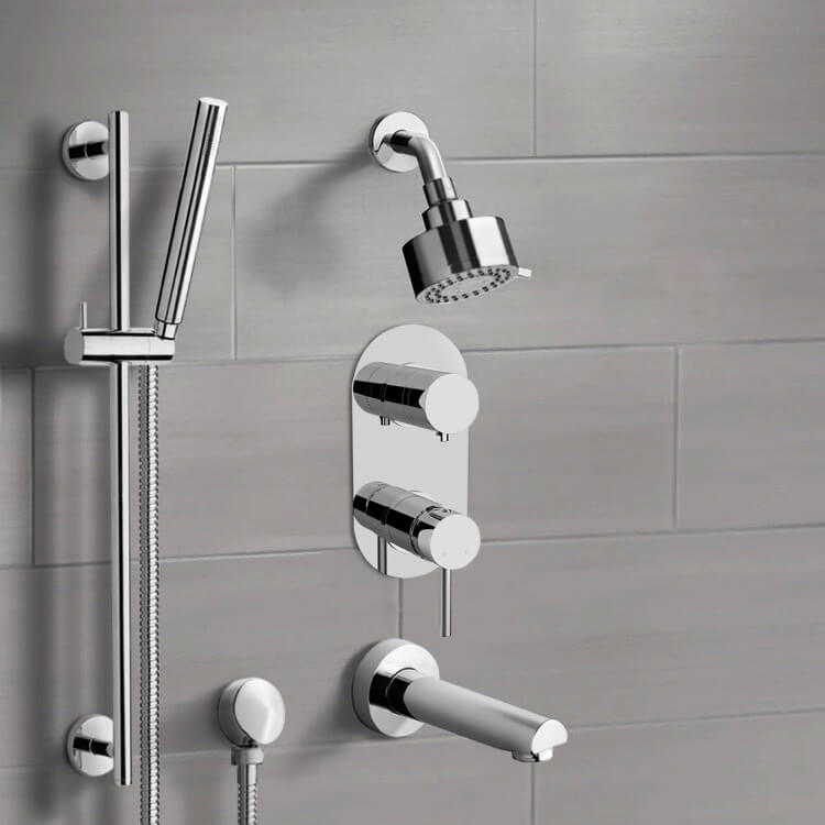 Remer TSR61 By Nameek's Galiano Tub and Shower Faucet Set with Handheld ...