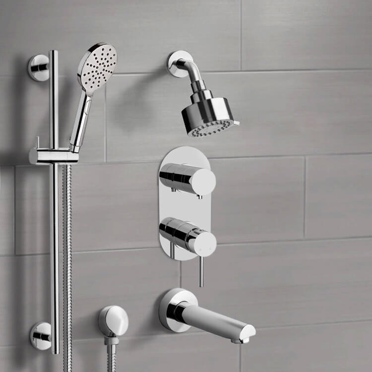 Remer TSR64 By Nameek's Galiano Tub and Shower Faucet Set with Handheld ...