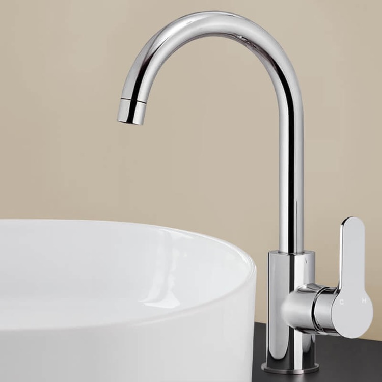 Remer W72USNL-CR By Nameek's Winner Chrome Round Vessel Sink Faucet ...