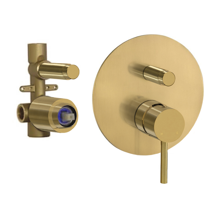 Remer SFH92 By Nameek's Orsino Matte Gold Ceiling Shower With 8" Rain ...