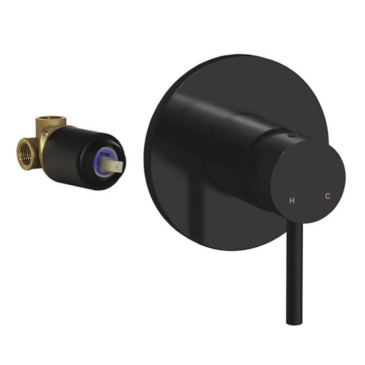 Remer X30-NO By Nameek's X Style Matte Black Wall Mounted Shower Mixer ...