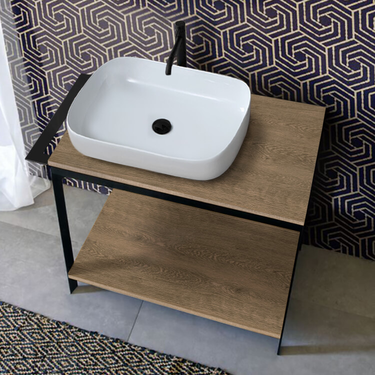 Scarabeo 1804-SOL4-89 By Nameek's Solid Modern Console Vanity, 35 ...