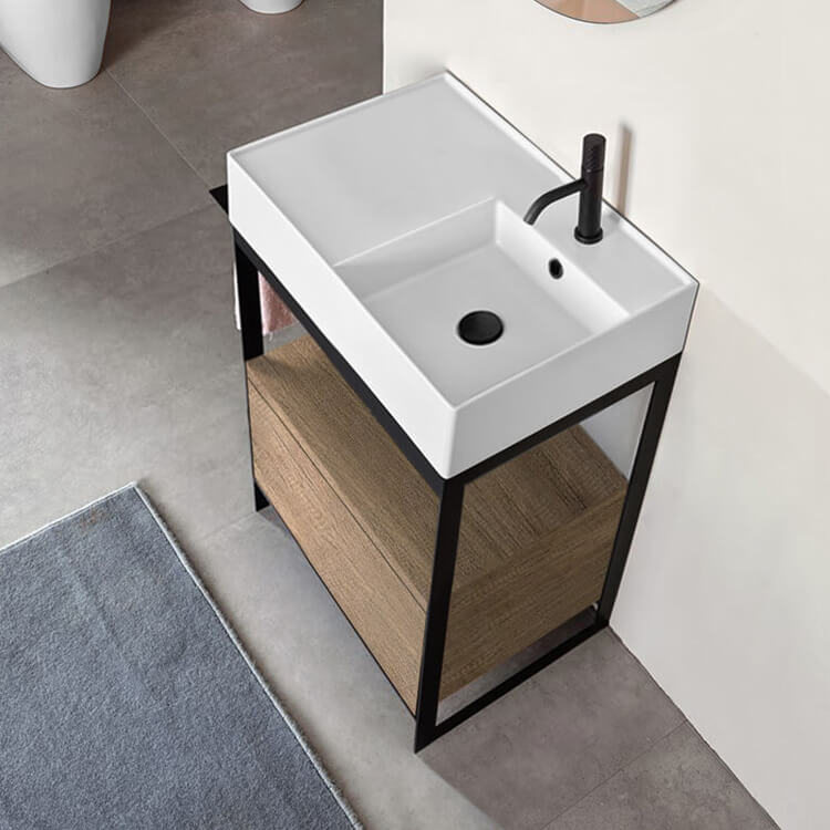 Scarabeo 5117-SOL1-89 By Nameek's Solid Modern Console Vanity, 27 ...