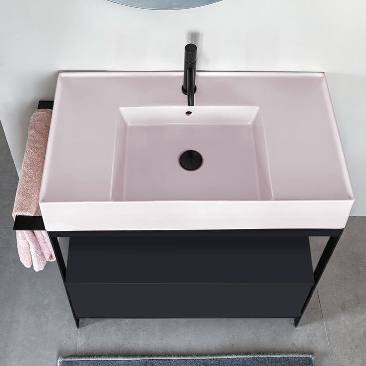 Scarabeo 5123-54-SOL1-49 By Nameek's Solid Modern Console Vanity, Pink ...