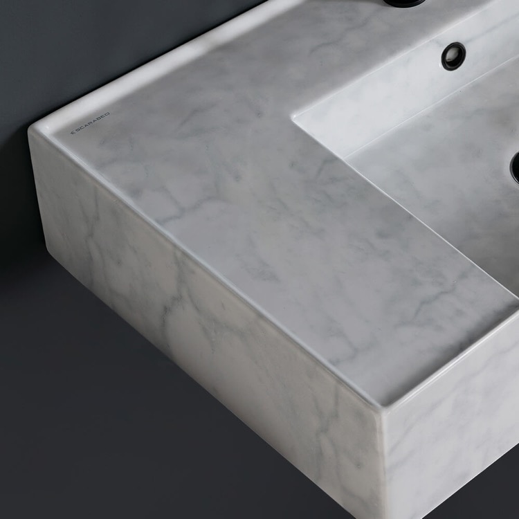 Scarabeo 5123-F-CON-BLK By Nameek's Teorema 2 Modern Console Sink ...