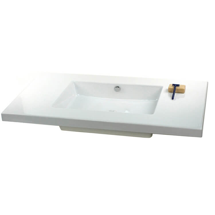 Tecla MAR03011 By Nameek's Mars Rectangular White Ceramic Wall Mounted ...